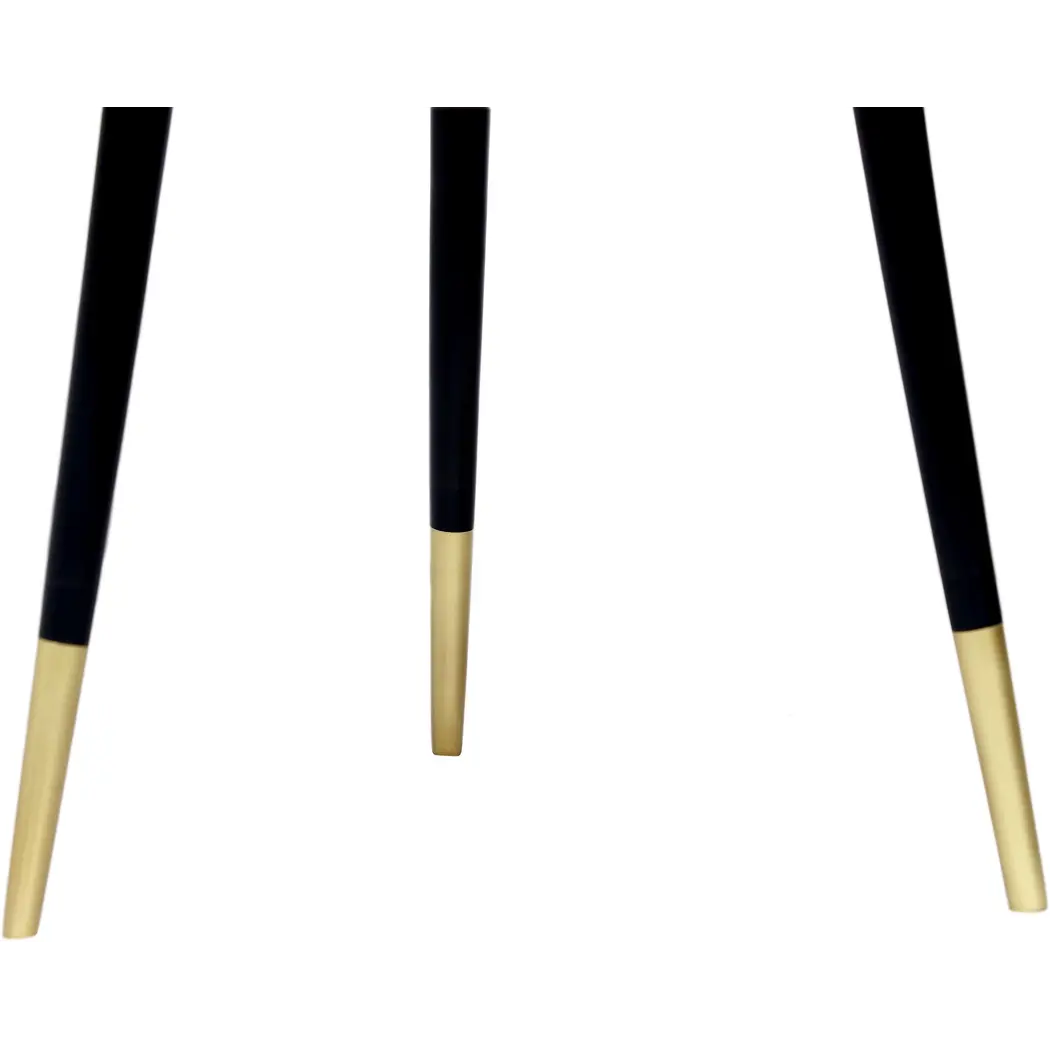 Reflection 32 Round Mirrored Coffee Table, Black/Gold by Meridian ...