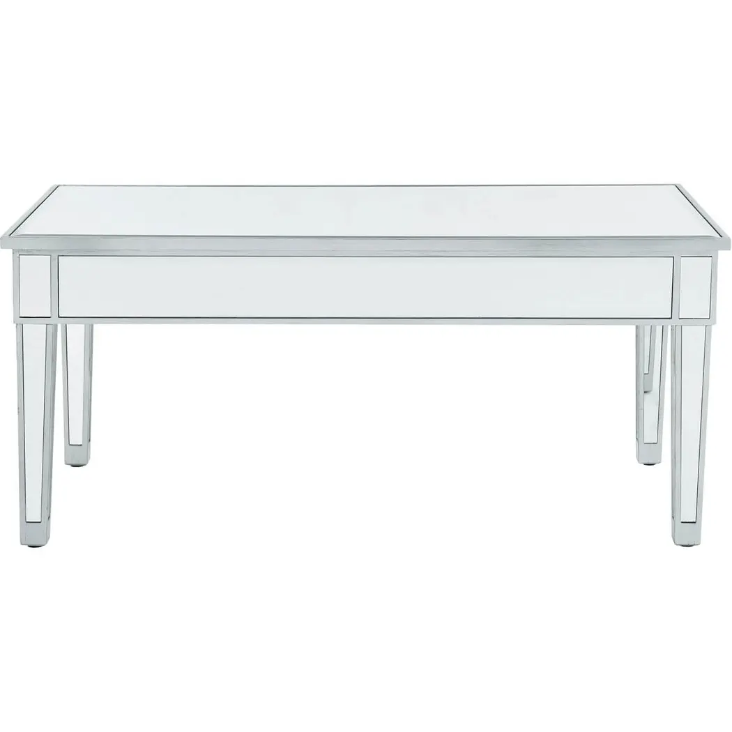 Reflexion Coffee Table, Antique Silver by Elegant Lighting | Sohomod.com