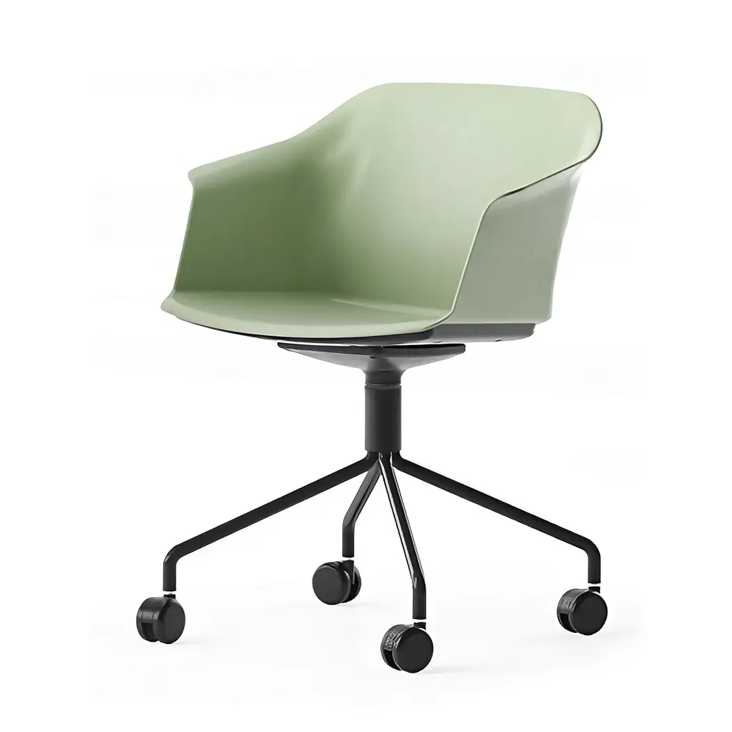 POLYTONE-C Plastic Swivel Visitor Chair w/ Castors by NARBUTAS ...