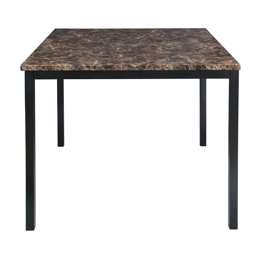 Tempe Transitional Iron Counter Dining Table, Brown by Homelegance