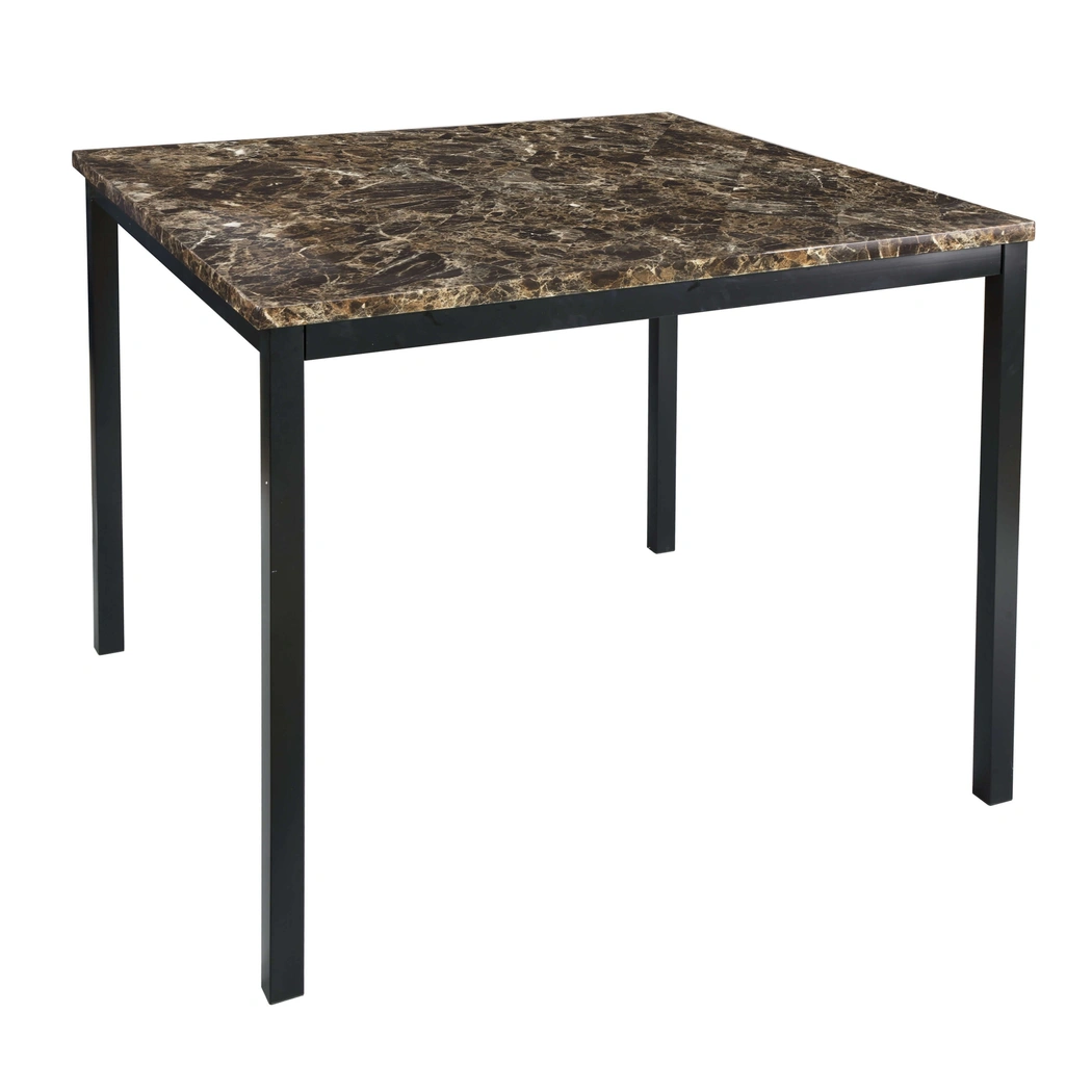 Tempe Transitional Iron Counter Dining Table, Brown by Homelegance