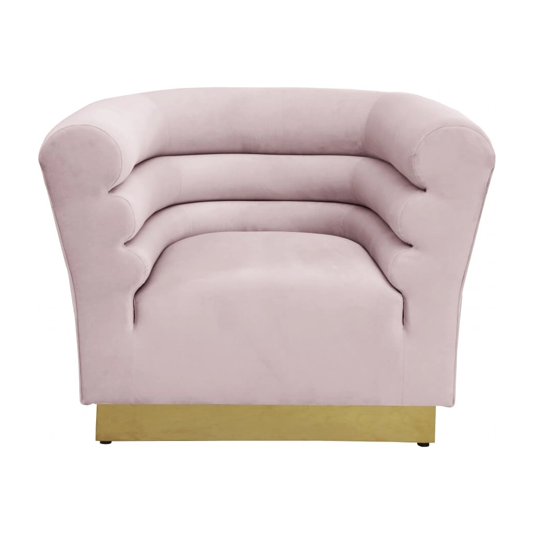 Bellini Velvet Chair, Pink by Meridian Furniture