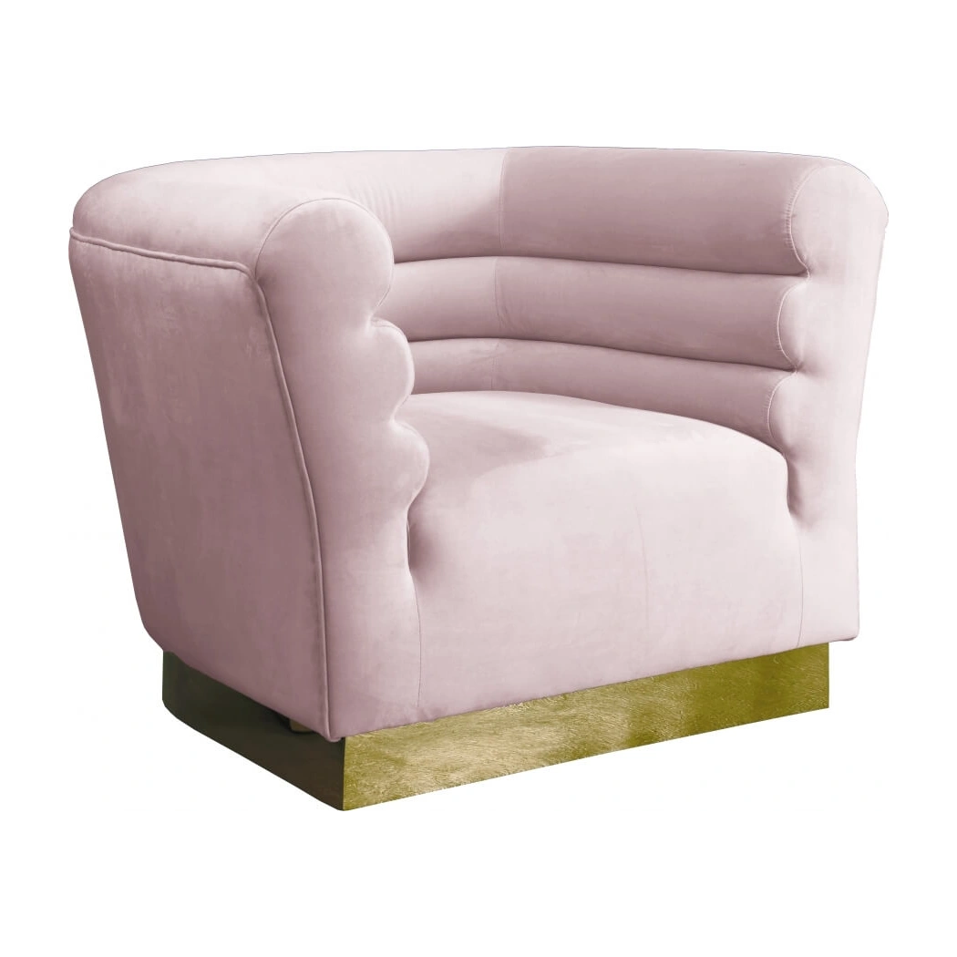 Bellini Velvet Chair, Pink by Meridian Furniture
