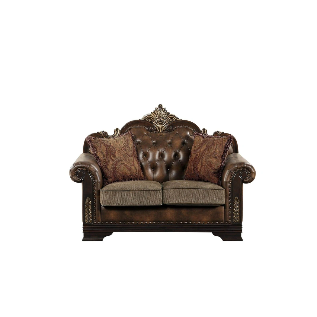 Croydon Fabric/Bi-Cast Vinyl Living Room Set by Homelegance