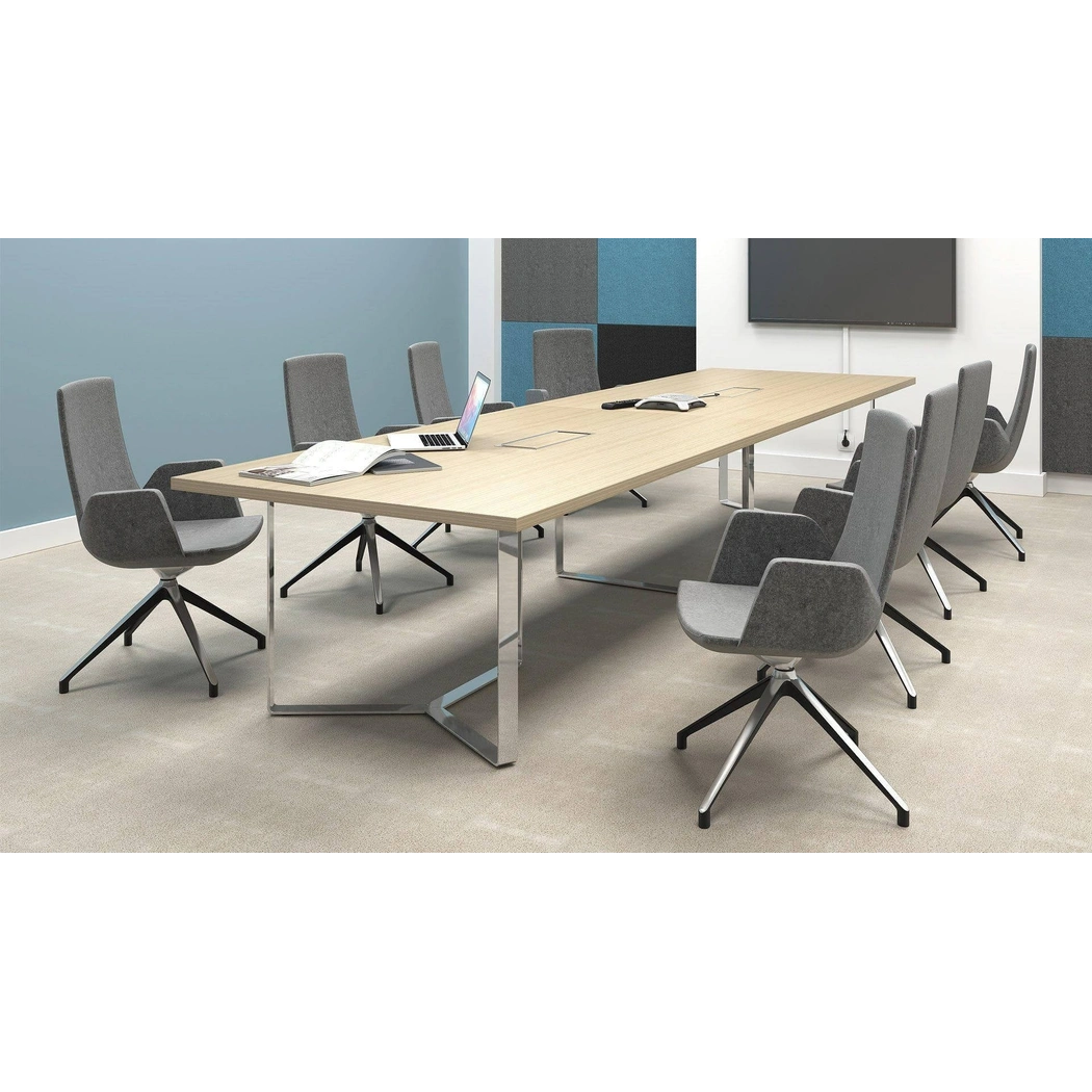 Plana Meeting Table for 14 Persons w/2 Grommets & Boxes for Power Socket