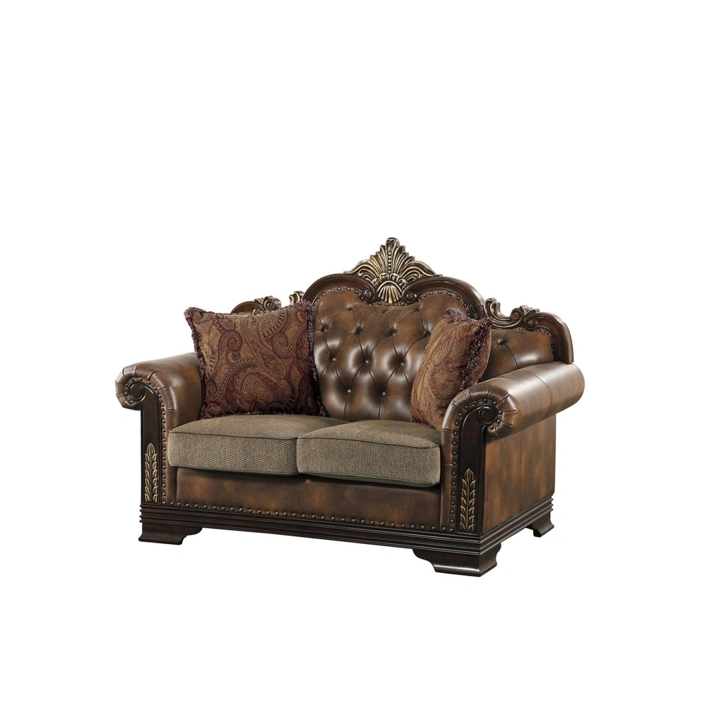 Croydon Fabric/Bi-Cast Vinyl Living Room Set by Homelegance