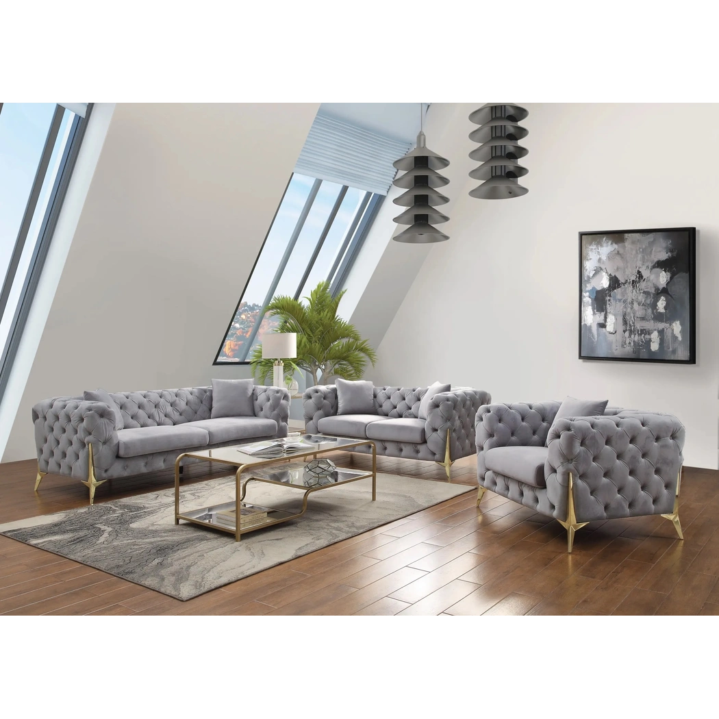 Jelanea Velvet Tufted Living Room Set by ACME | Sohomod.com