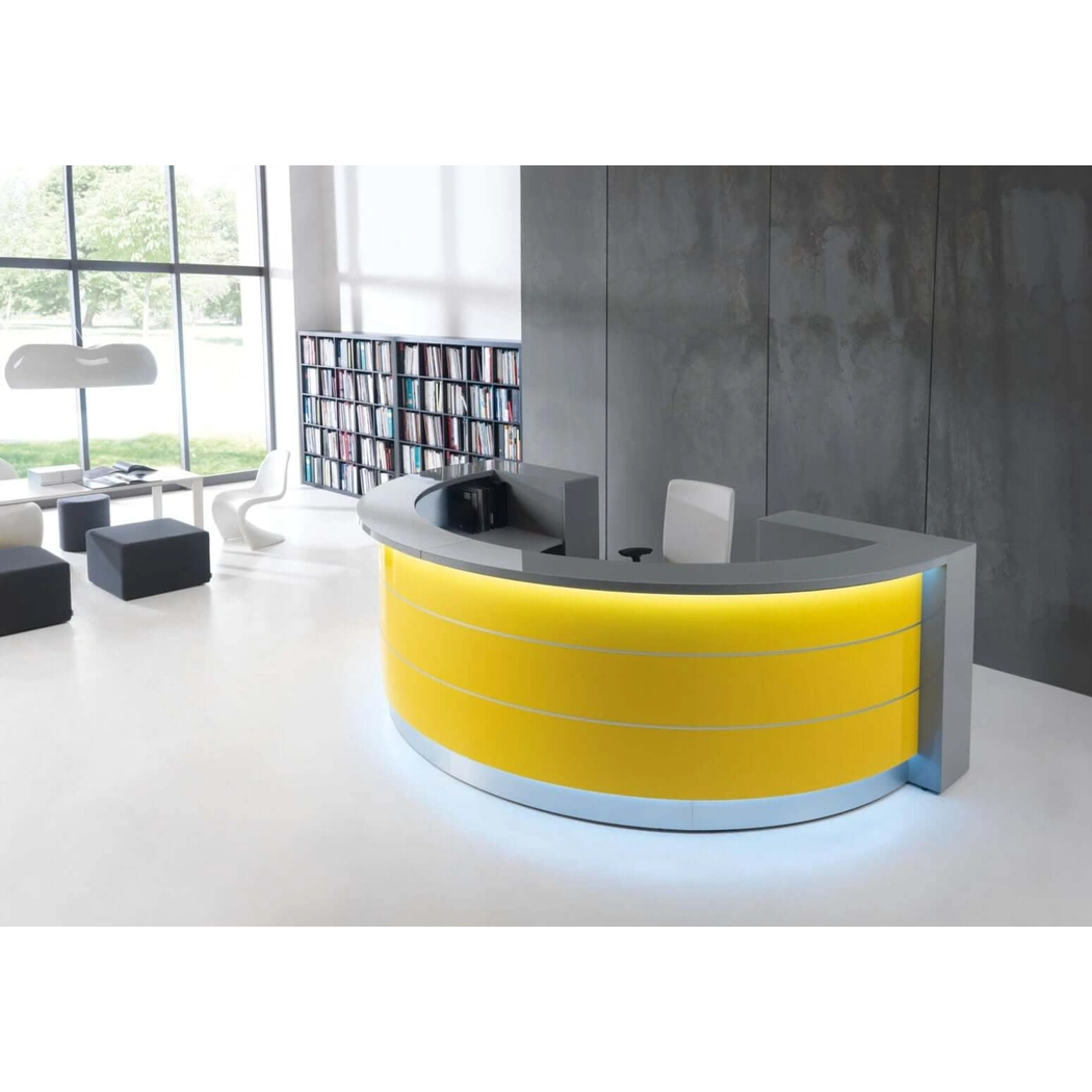 Modern Curved Reception Counter Design