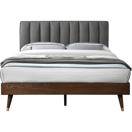 Vance Mid-Century Modern Linen Fabric Bed by Meridian Furniture | Sohomod.com